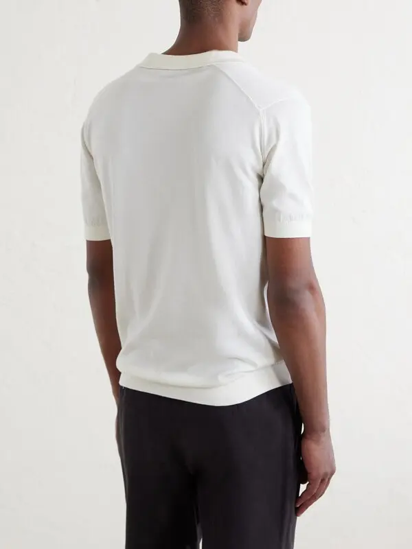 John Smedley Noah Sea Island Cotton Polo Shirt - Neutrals