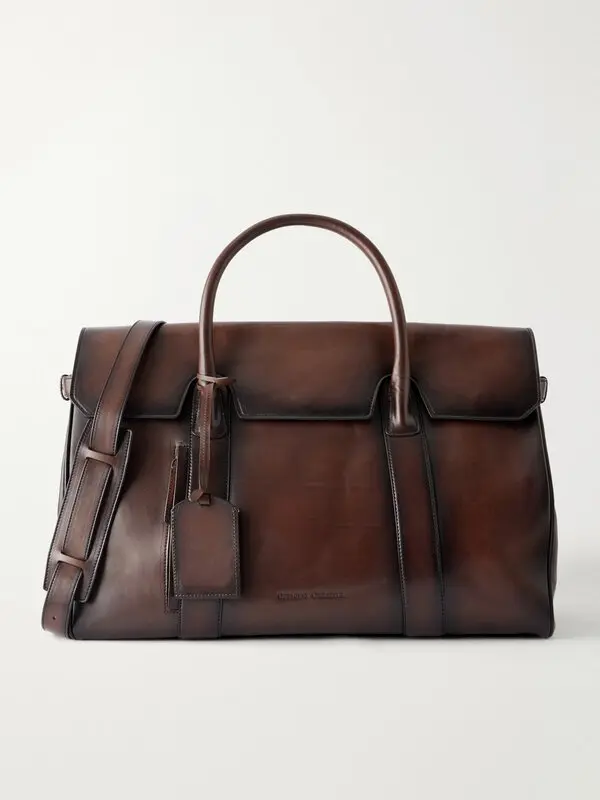 Officine Creative Bostonian 001 Leather Weekend Bag - Brown
