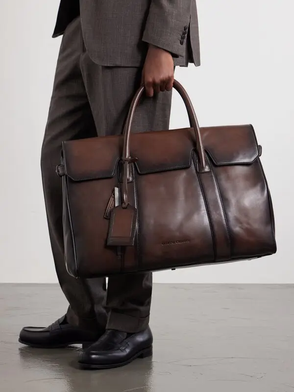 Officine Creative Bostonian 001 Leather Weekend Bag