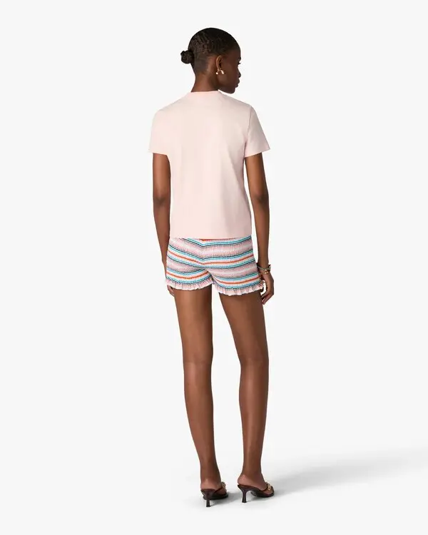 Casablanca Tennis Club Icon Pyramid Abduction Fitted Short Sleeve T-shirt - Pink