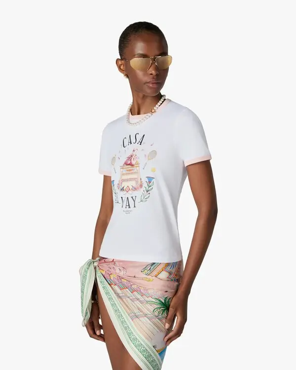 Casablanca Casa Way Ringer Short Sleeve T-shirt