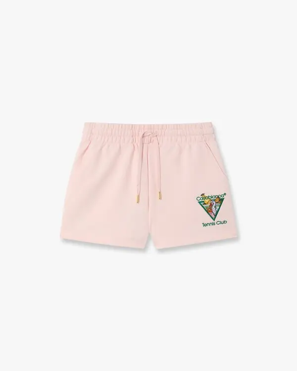 Casablanca Embroidered Tennis Club Sweatshorts - Pink