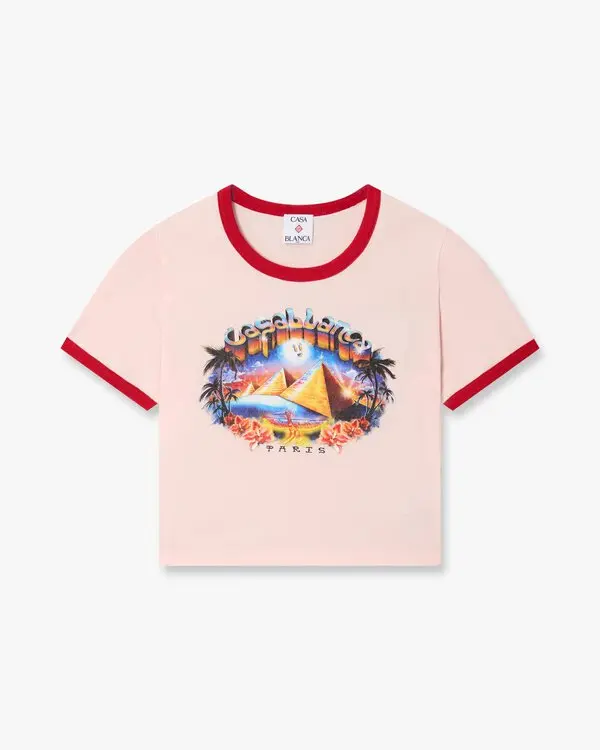 Casablanca Pyramid Tourism Cropped T-shirt