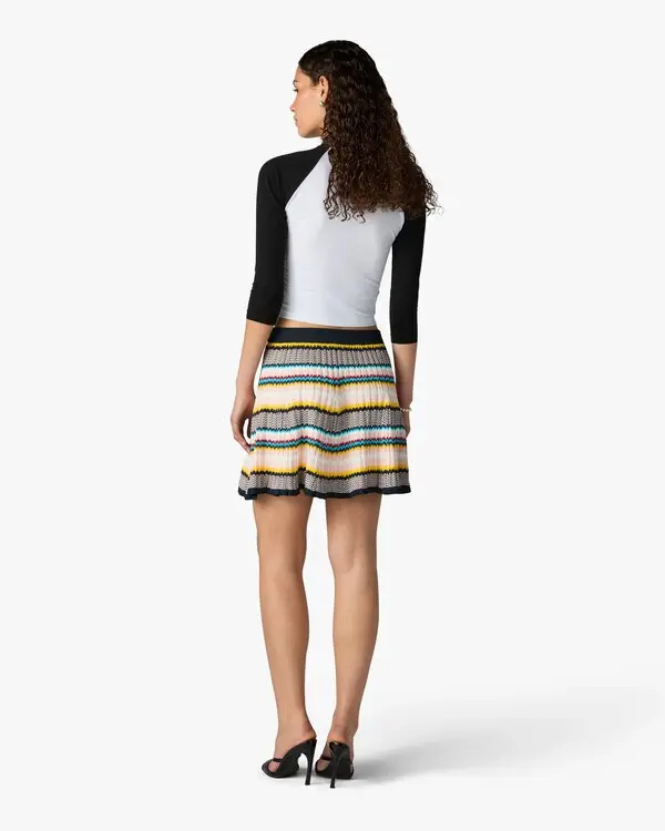 Casablanca Knit Chevron Mini Skirt