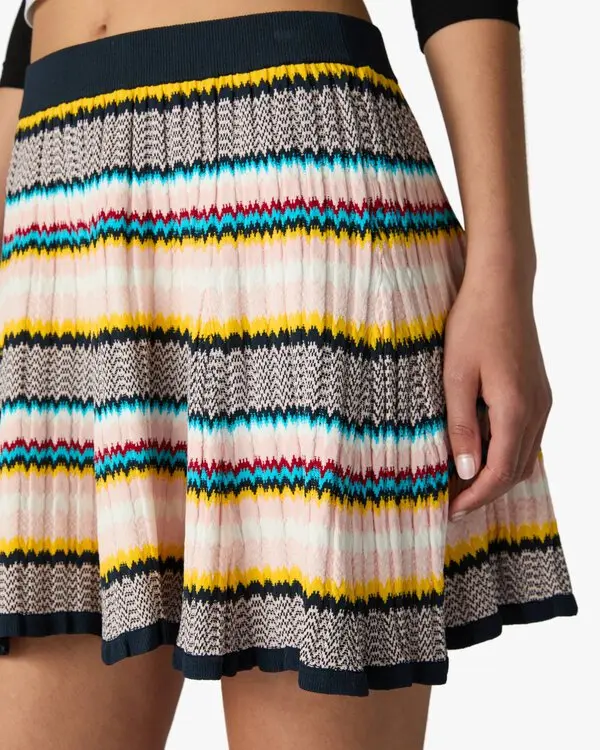 Casablanca Knit Chevron Mini Skirt