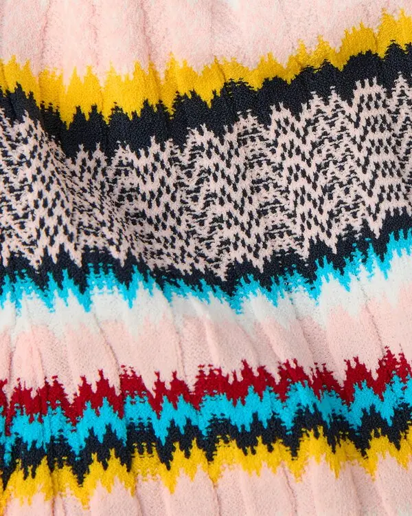 Casablanca Knit Chevron Mini Skirt