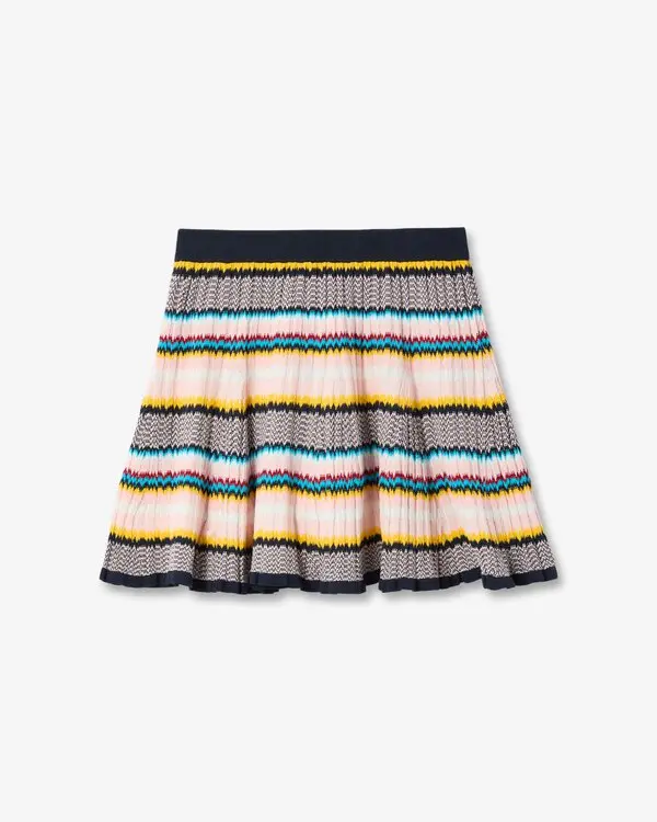 Casablanca Knit Chevron Mini Skirt