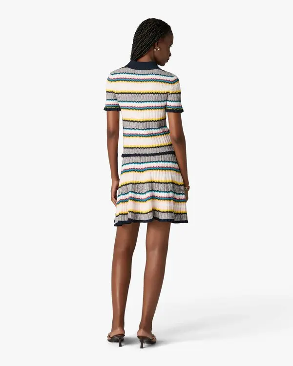 Casablanca Knit Chevron Polo Shirt