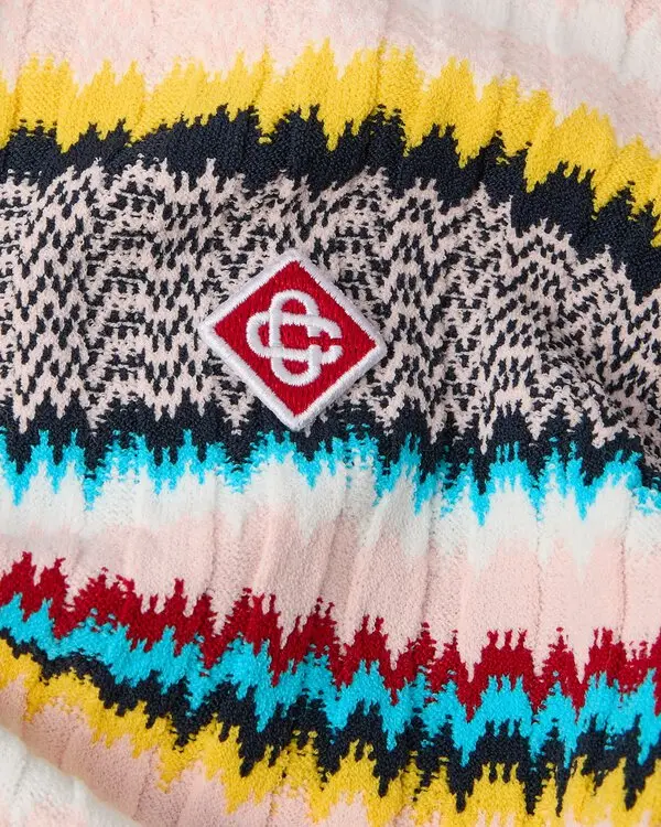Casablanca Knit Chevron Polo Shirt