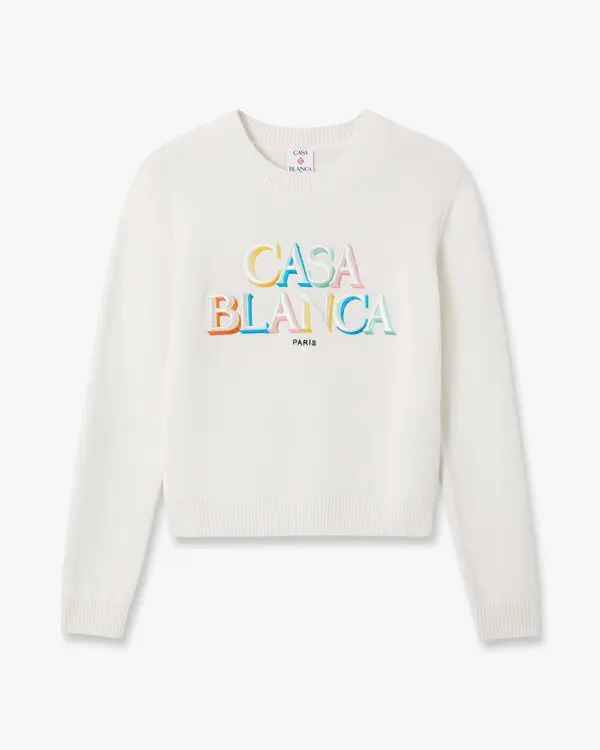 Casablanca Stacked Logo Crew Neck Jumper
