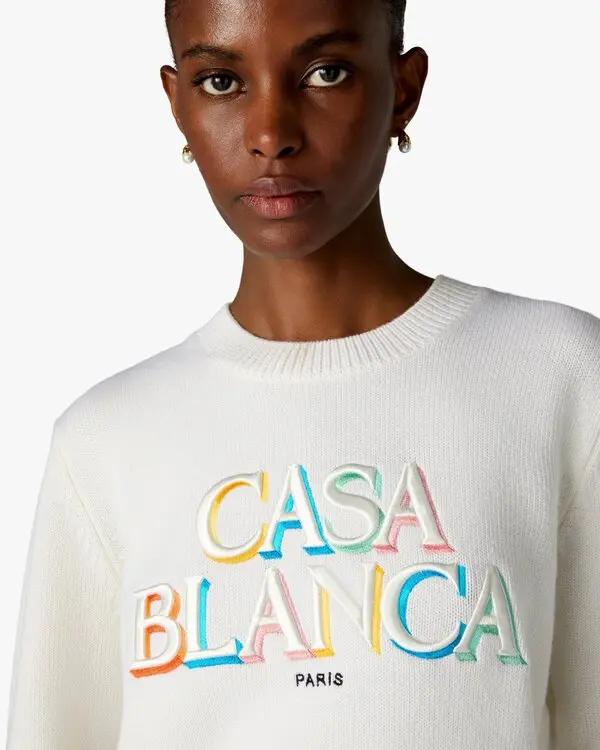 Casablanca Stacked Logo Crew Neck Jumper