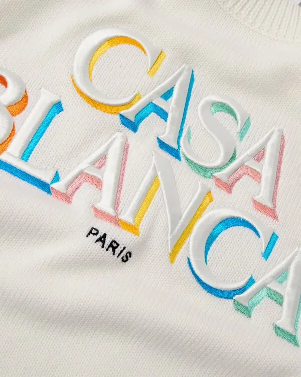 Casablanca Stacked Logo Crew Neck Jumper