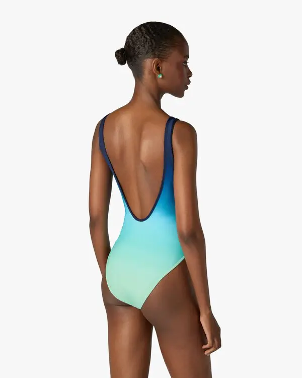 Casablanca Gradient Printed One-piece Swimsuit - Green