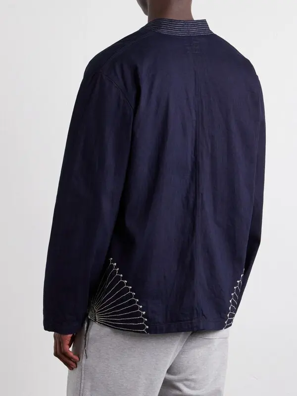 Kapital Kakashi Embroidered Cotton-twill Overshirt