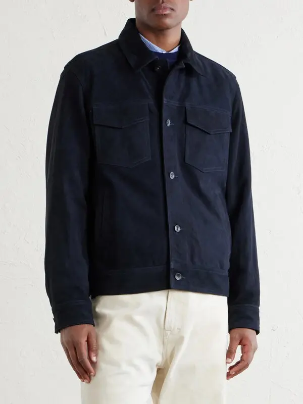 Rag & Bone Suede Trucker Jacket