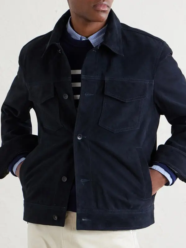 Rag & Bone Suede Trucker Jacket