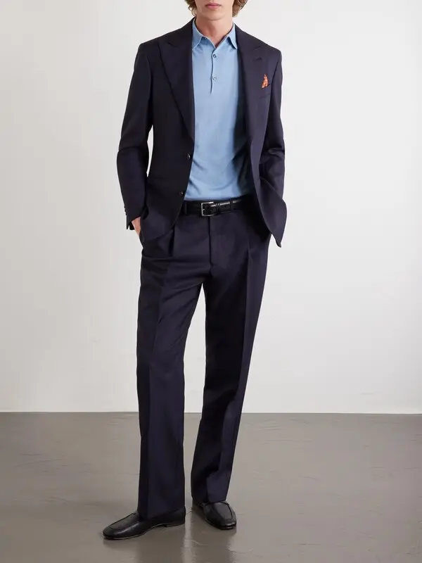 John Smedley Adrian Slim-fit Sea Island Cotton Polo Shirt - Blue