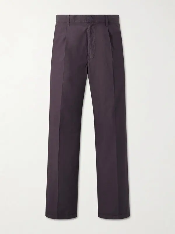 Auralee Cotton Drawstring Trousers - Brown