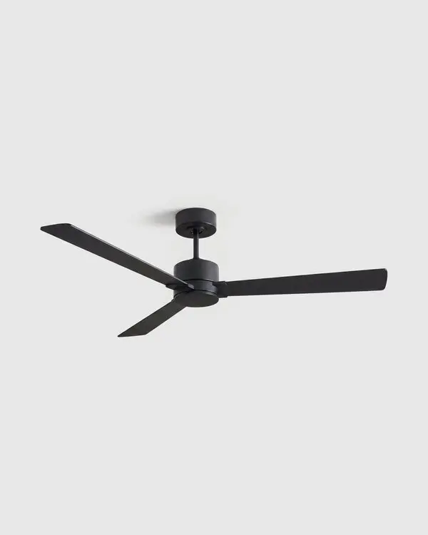 Quince Minimalist Wood Blade Ceiling Fan - Black