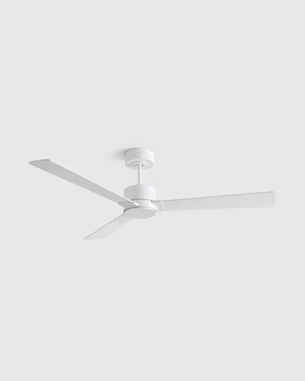 Quince Minimalist Wood Blade Ceiling Fan - White