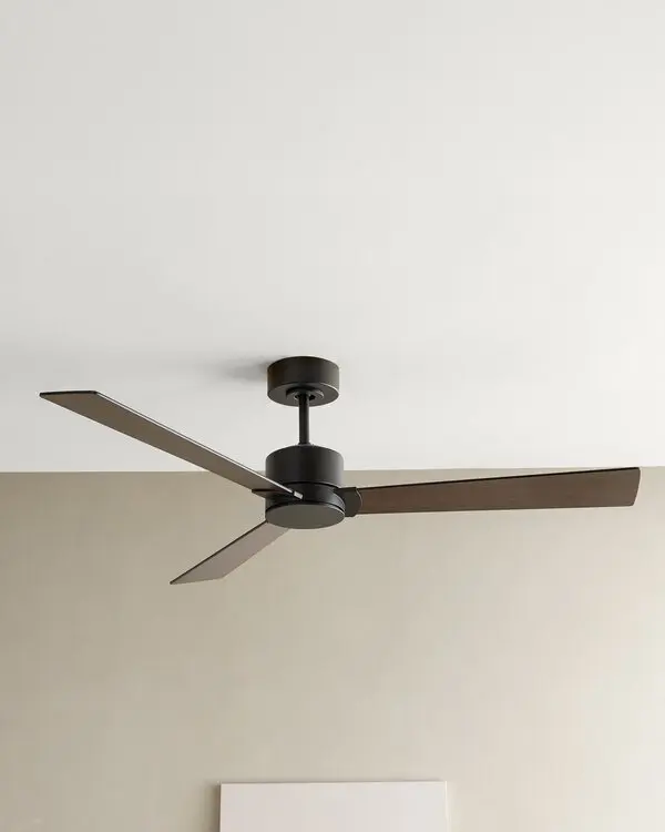 Quince Minimalist Wood Blade Ceiling Fan, Size - Black