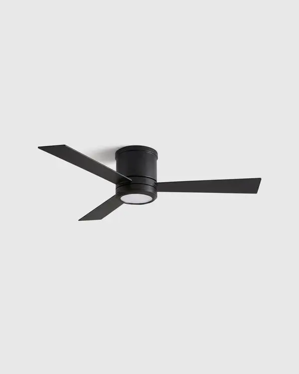 Quince Simple Metal Hugger Led Ceiling Fan, Size - Black