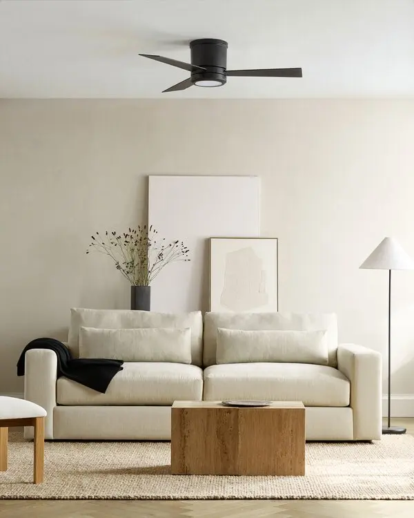 Quince Simple Metal Hugger Led Ceiling Fan, Size