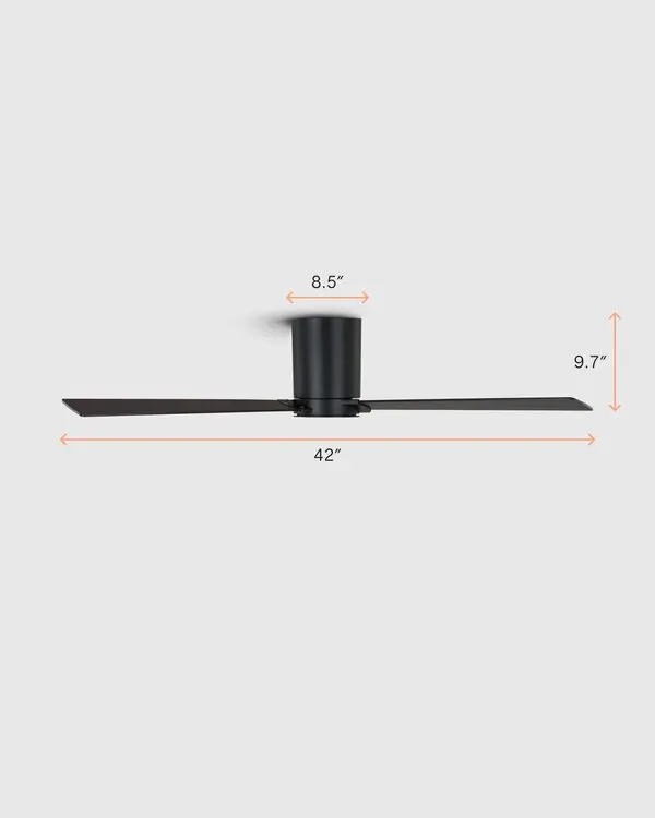 Quince Simple Metal Hugger Led Ceiling Fan, Size