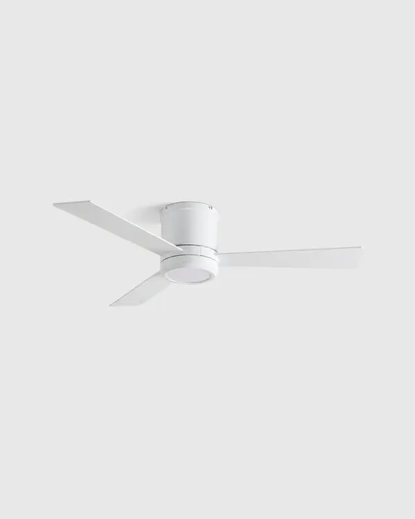 Quince Simple Metal Hugger Led Ceiling Fan, Size - White