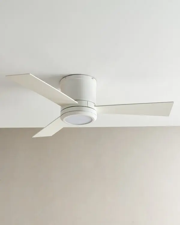 Quince Simple Metal Hugger Led Ceiling Fan, Size - White
