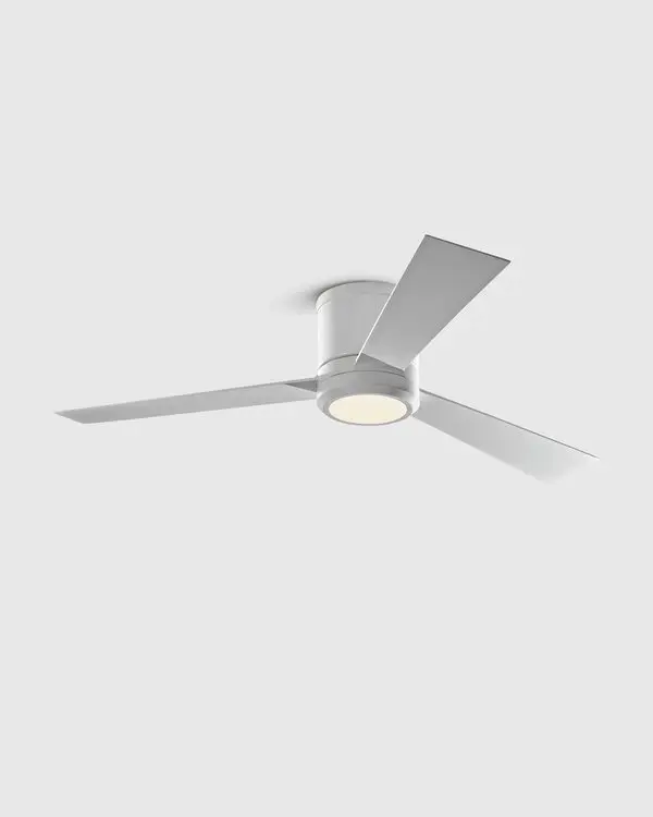 Quince Simple Metal Hugger Led Ceiling Fan, Size - White