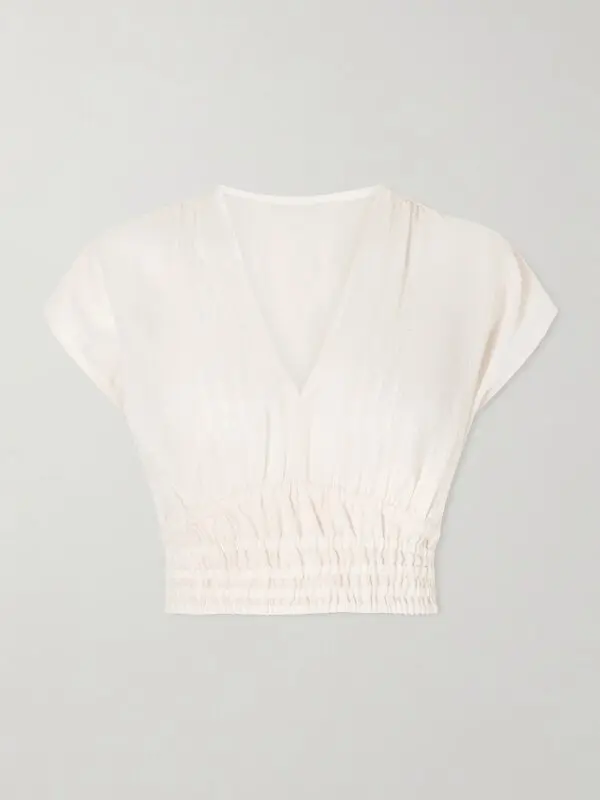 LEMLEM Alia Cropped Striped Cotton Top