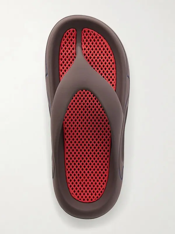Rabanne 3d Logo-embossed Thong Sandals - Brown