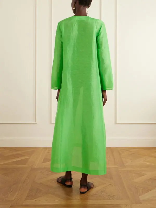 Tory Burch Linen And Silk-blend Kaftan