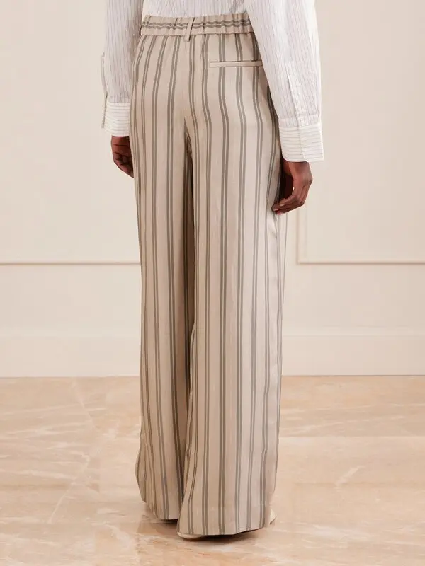 TWP Hudson St Striped Wide-leg Pants