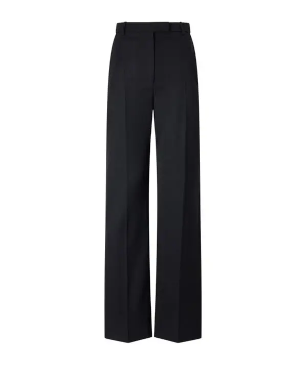 Alexander McQueen Wool Straight-leg Trousers - Black