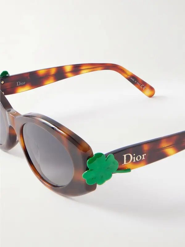 Dior Clover B1i Oval Sunglasses - Tortoiseshell