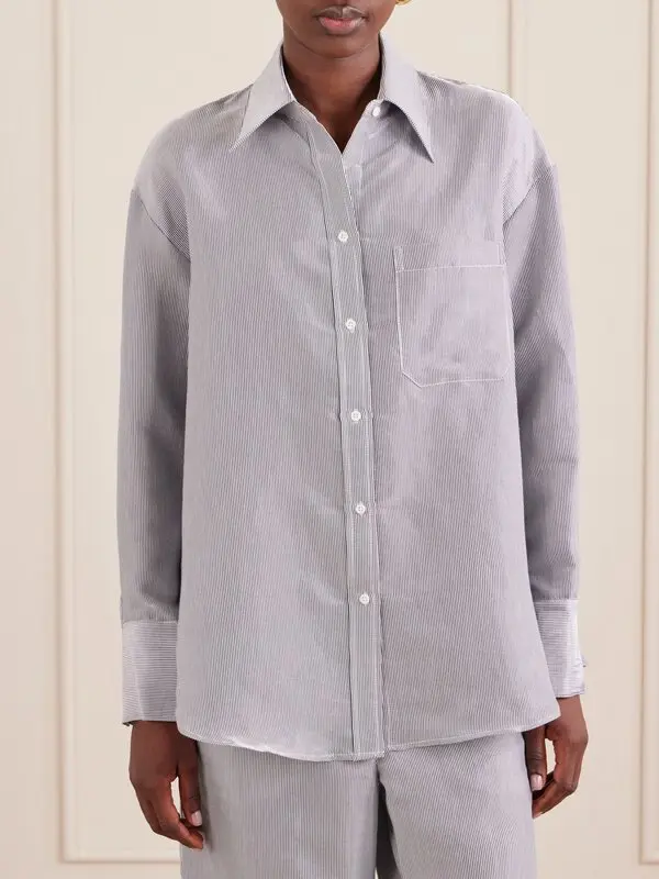 TWP Big Joe" Striped Cotton-blend Shirt