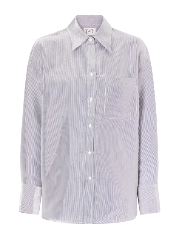 TWP Big Joe" Striped Cotton-blend Shirt