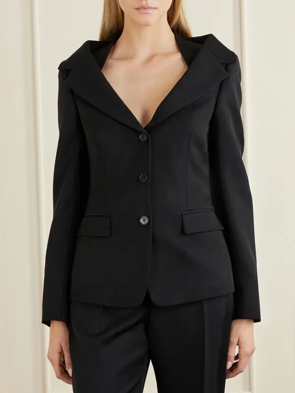 Alexander McQueen Halterneck Wool Blazer
