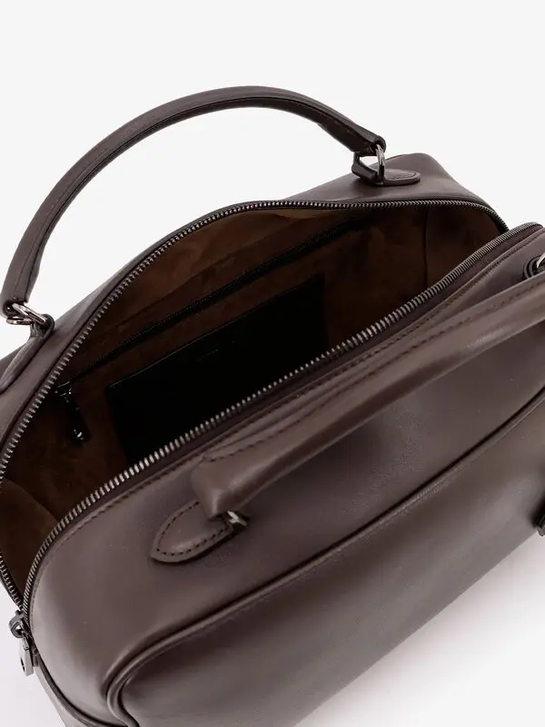 Brunello Cucinelli Leather Boston Explorer Bag - Brown