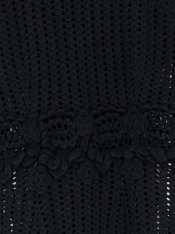 Dolce & Gabbana Crochet Long Sleeve Maxi Dress