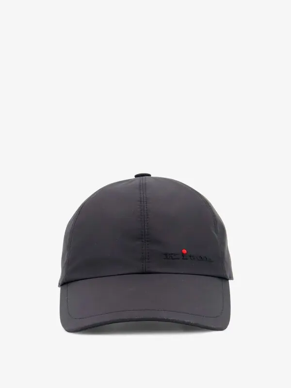 Kiton Nylon Baseball Cap With Embroidered Logo - Black