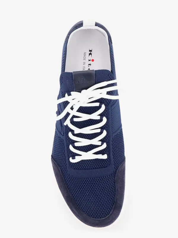 Kiton Knitted Fabric And Suede Lace-up Sneakers