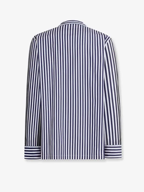 Dolce & Gabbana Cotton Blazer With Striped Motif