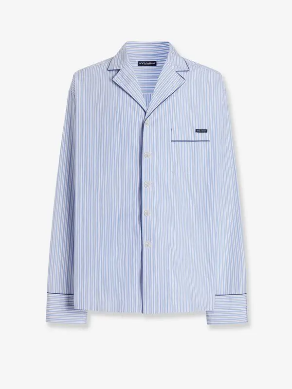 Dolce & Gabbana Camicia Vanity In Cotone E Seta Con Motivo A Righe