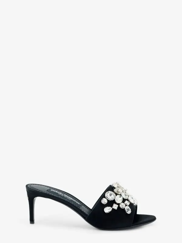Dolce & Gabbana Embellished Satin Mules