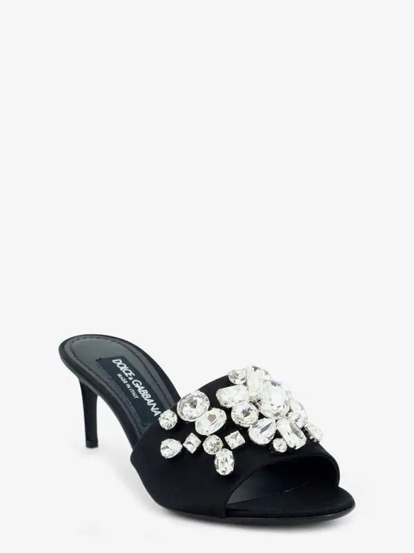 Dolce & Gabbana Embellished Satin Mules