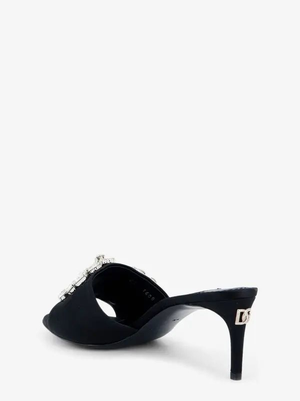 Dolce & Gabbana Embellished Satin Mules