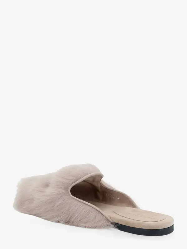 Dolce & Gabbana Sheepskin And Suede Slip-on With Logo Detail
